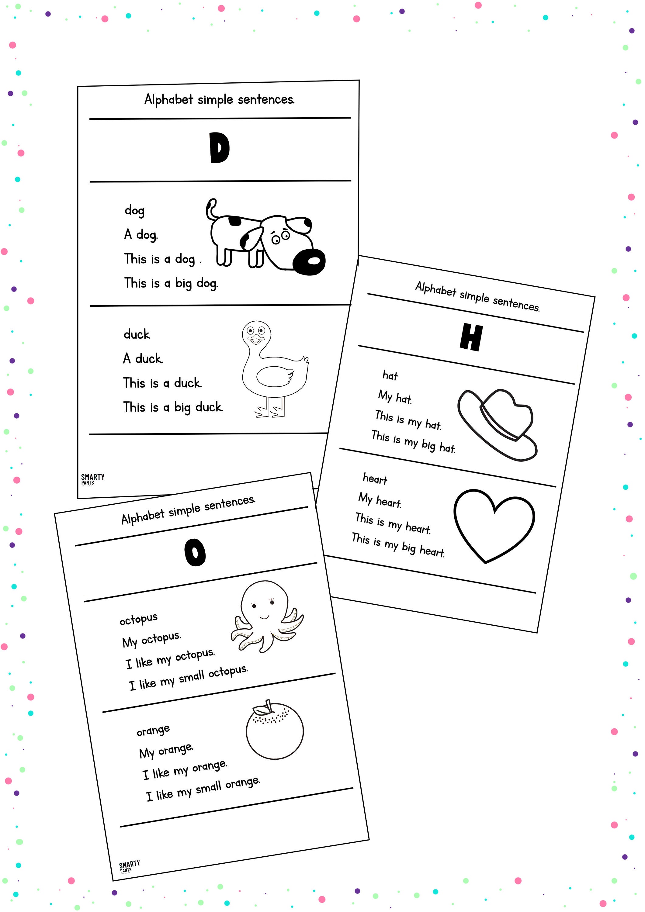 Printable Simple Sentences Phonics Worksheets | Early Reading Practice ...