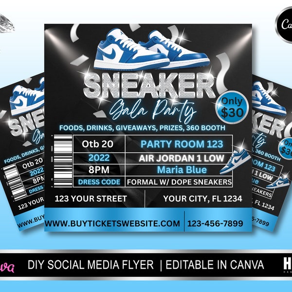 Sneaker Invitation - Etsy