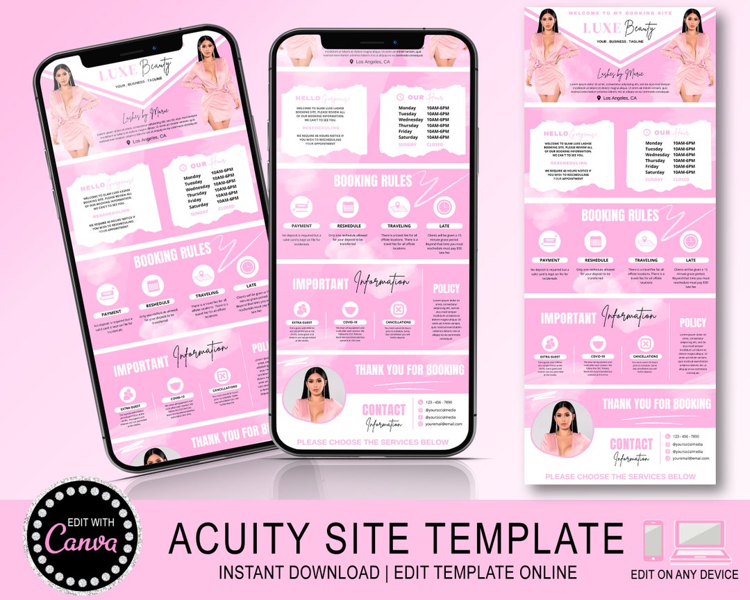 Acuity Scheduling Template Acuity Booking Site Acuity - Etsy