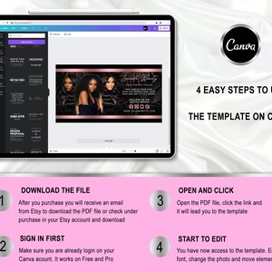 Hair Care Card for Hair Extension Business, Hair Care Card Template ...