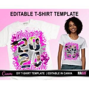 Editable Graduation T-shirt Design Template - Etsy