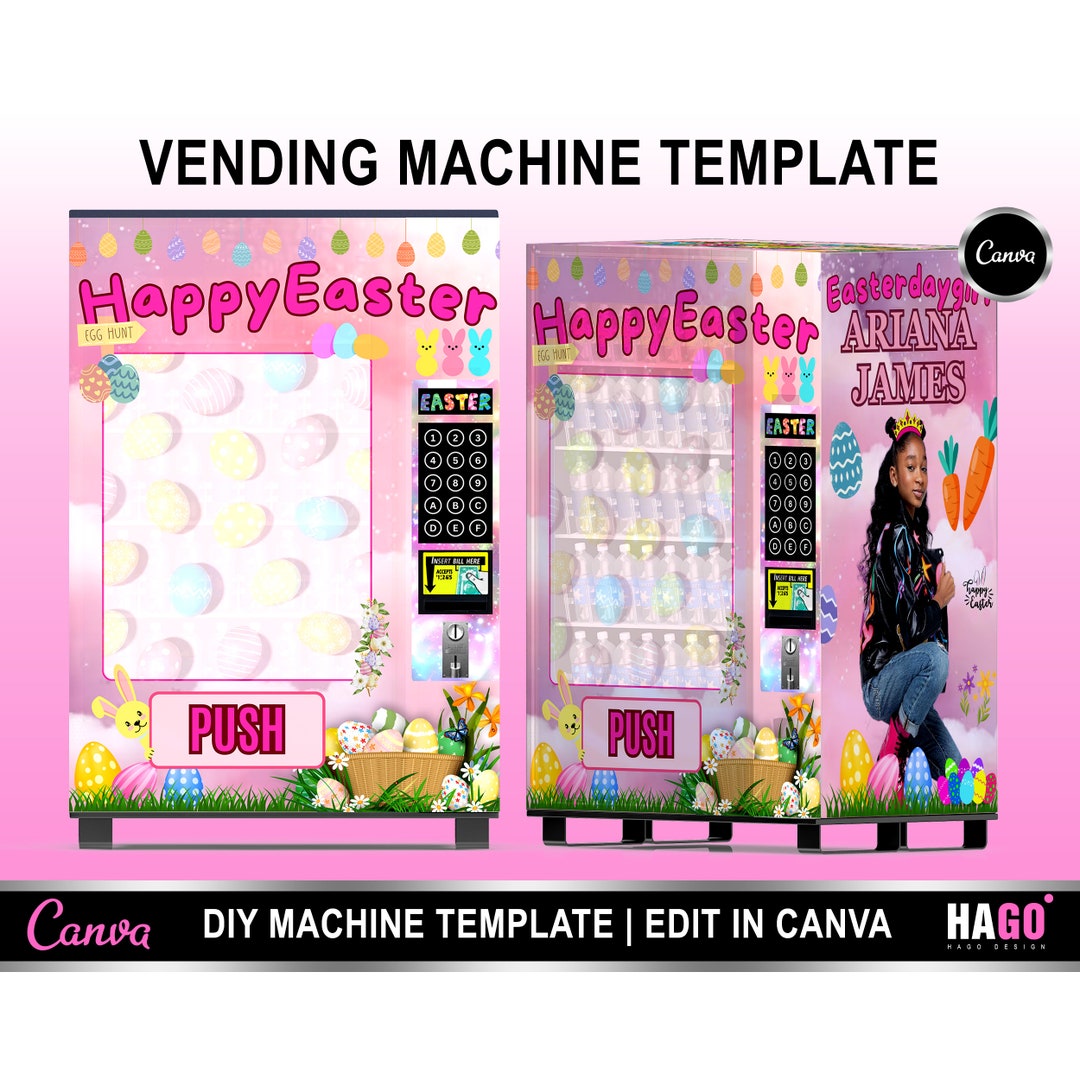 Easter Vending Machine Template, Pink Vending Machine, Graduation Gifts ...