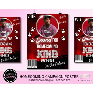 Homecoming King Poster Sign Class Campaign Class President - Etsy