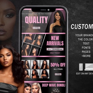 DIY Wigs Website Banner Set, Beauty Wigs Website Template Design, Wigs ...