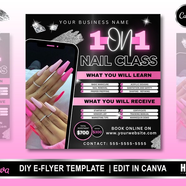 Nail Training Class Flyer - Etsy