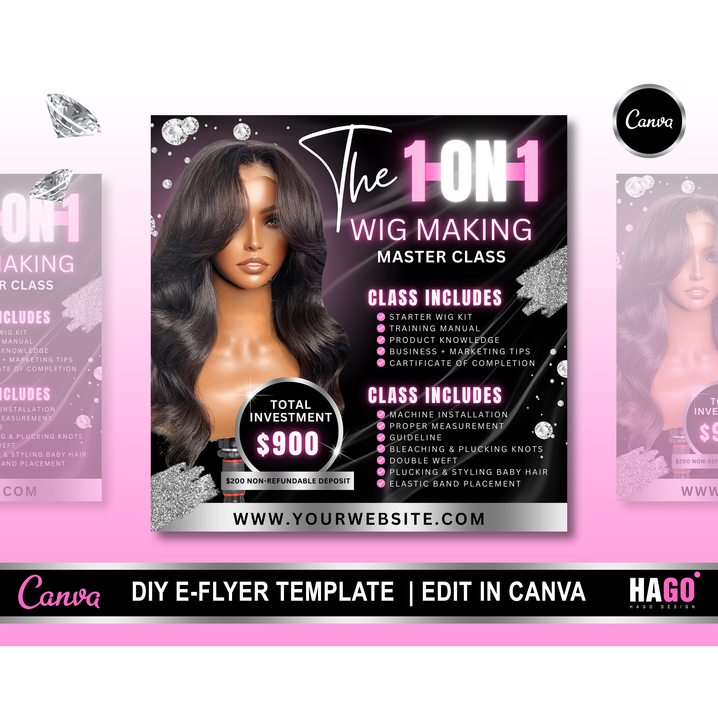 Wig Class Flyer Wig Training Course Flyer Wig Training - Etsy