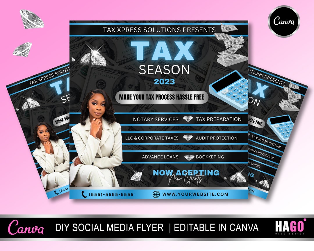 DIY Tax Season Flyer, Tax Services, Tax Preparation Flyer, Tax and ...