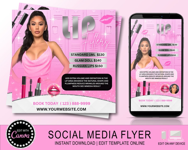 Lip Fillers Flyers Hyaluron Flyer Botox Flyer Facial - Etsy