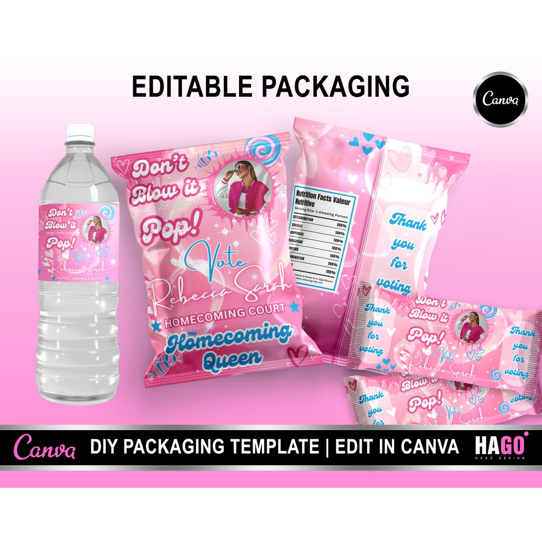 Homecoming Campaign Treat Bundle, Vote Homecoming Queen Templates ...