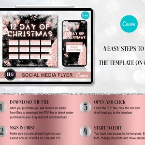 Christmas Social Media Flyer, 12 Days of Christmas, Christmas Sale ...