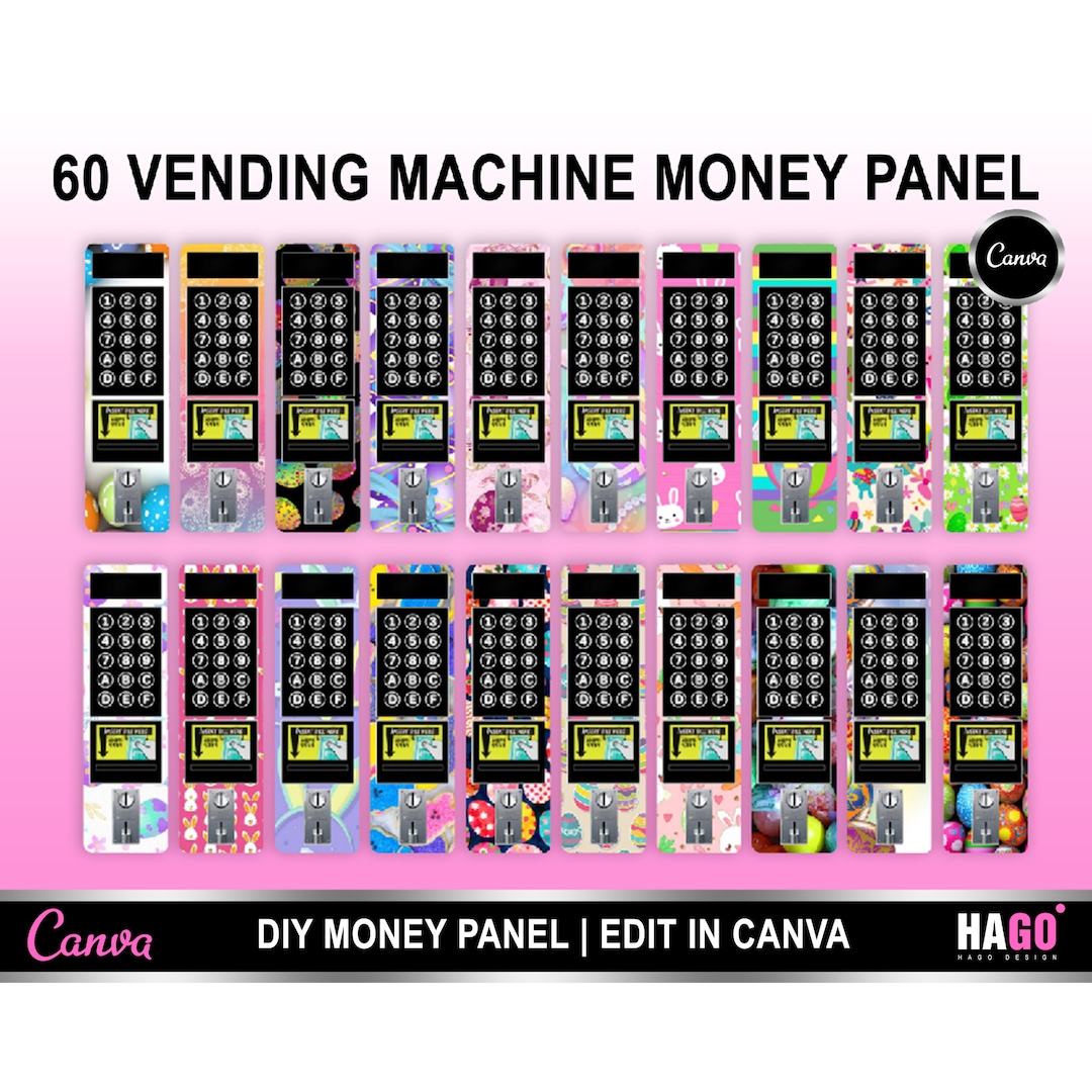 Editable Vending Machine Money Panel Template, Easter Vending Machine ...