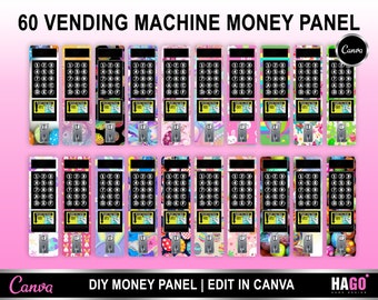 Editable Vending Machine Money Panel Template, Vending Machine Money ...