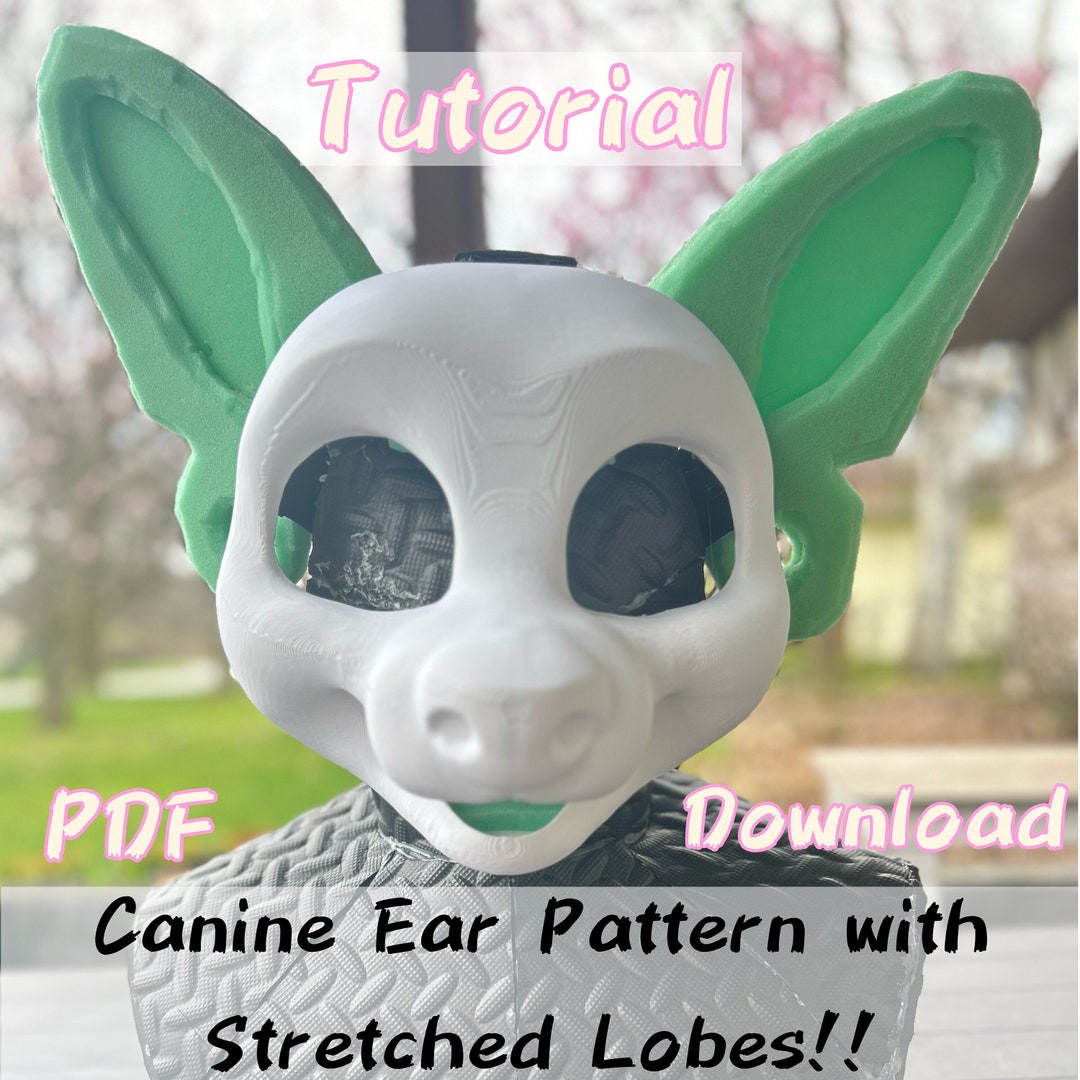 Canine Ears With Stretched Ear Lobes Pattern & Tutorial - Etsy