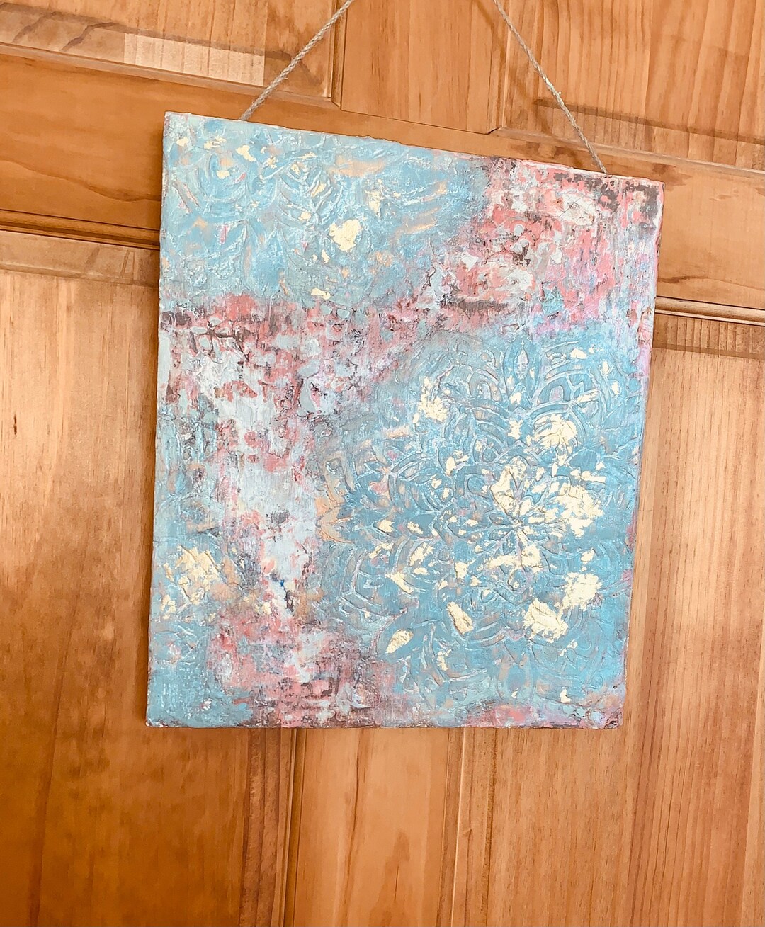Multi Media Art, Venetian Plaster, Milk Paint, Gold Leaf Wall Art - Etsy