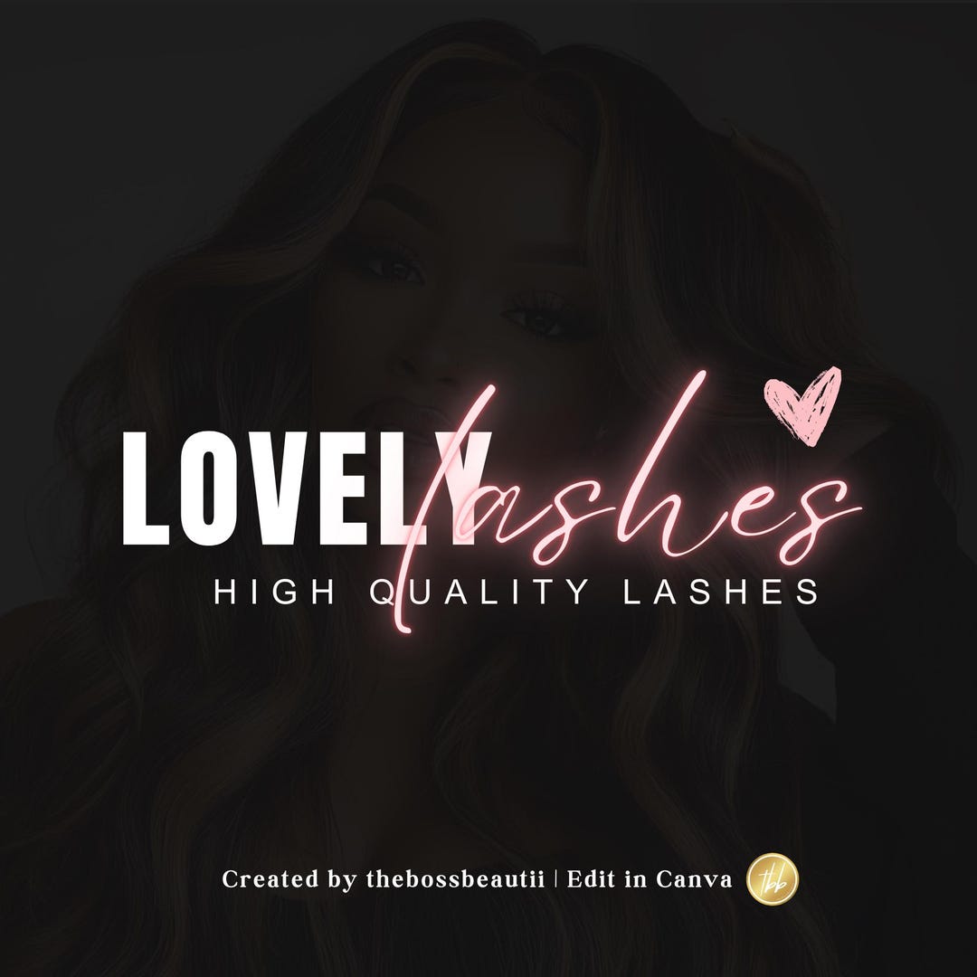 Neon Pink Lash Logo , Lash Logo Design, Logo, Eyelash Premade Logo ...