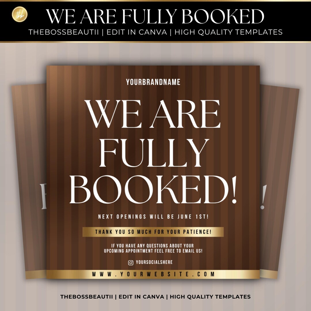 We Are Fully Booked Flyer , Booking Flyer, Flyer Template Design ...