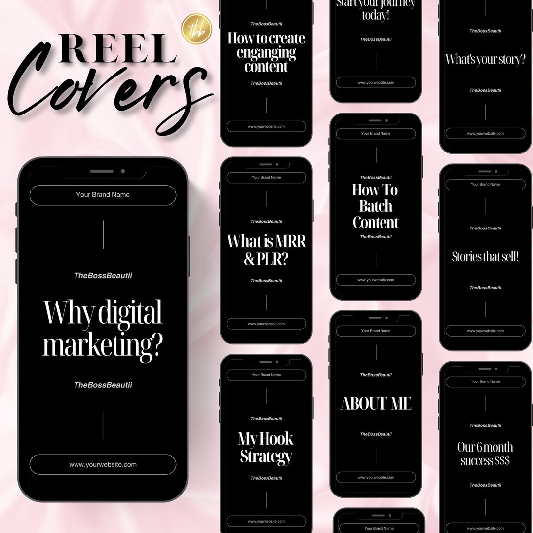 30 Reel Covers for Faceless Digital Marketing, Instagram Reel Covers ...