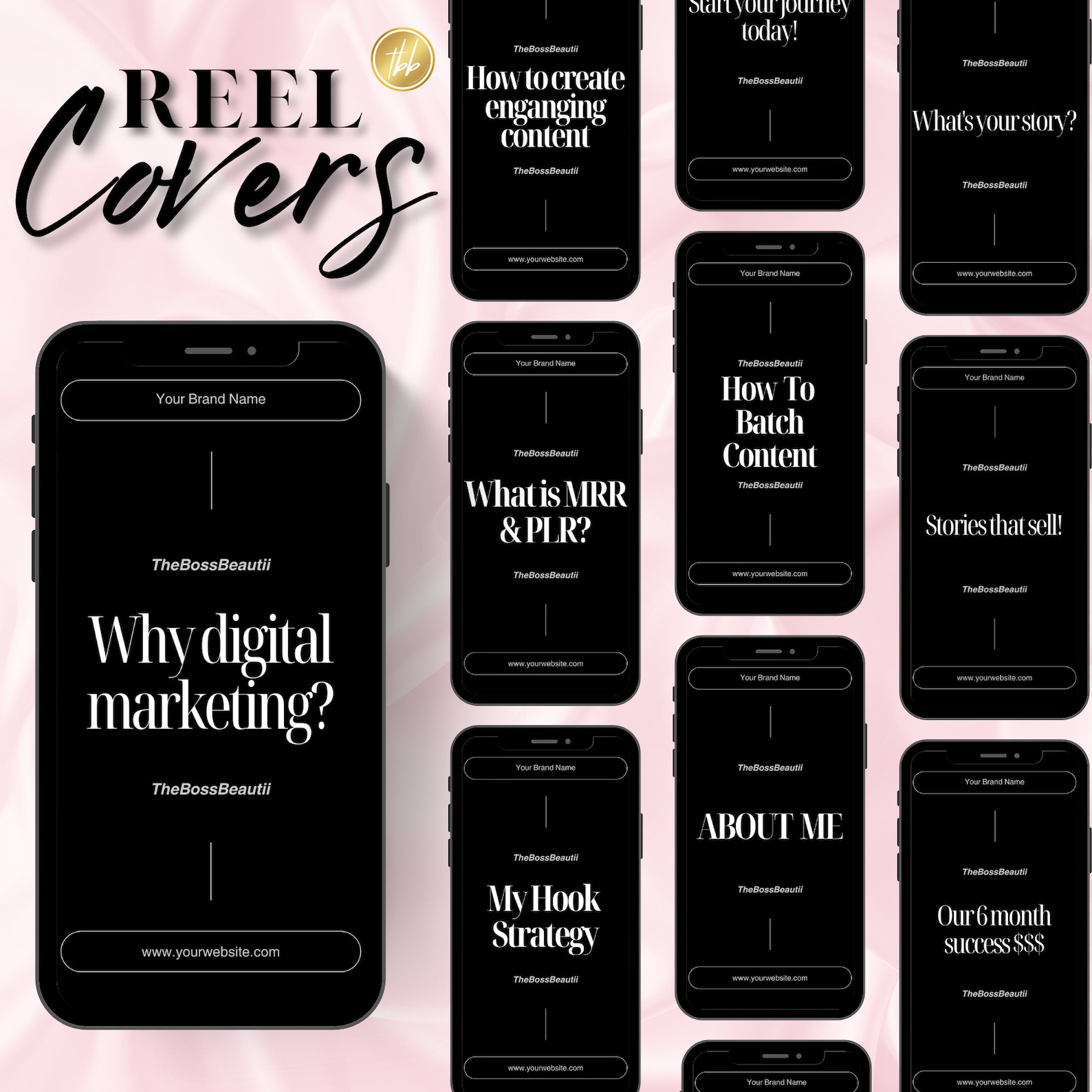 30 Reel Covers for Faceless Digital Marketing, Instagram Reel Covers ...