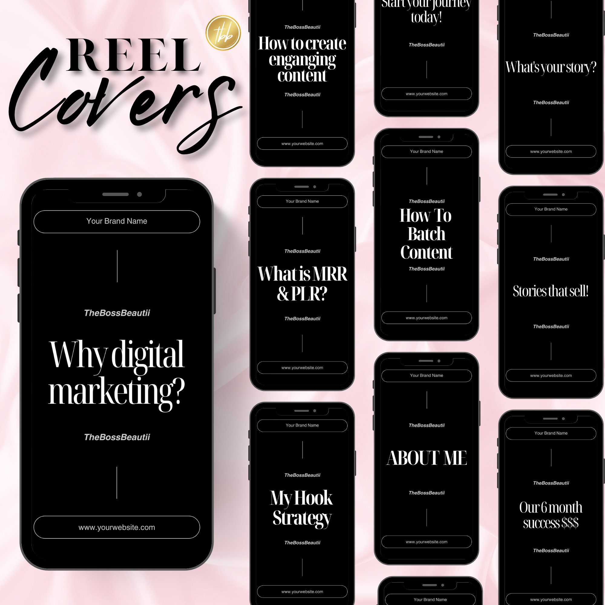 30 Reel Covers for Faceless Digital Marketing, Instagram Reel Covers ...