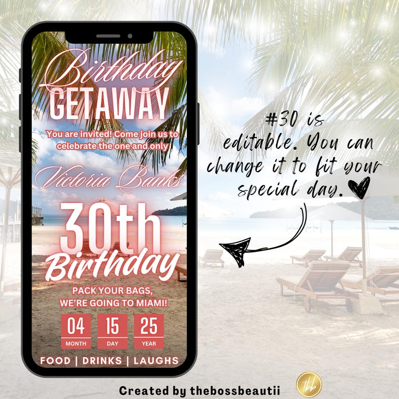 Girls Trip Digital Invitation, Birthday Evite, Itinerary Invitation ...