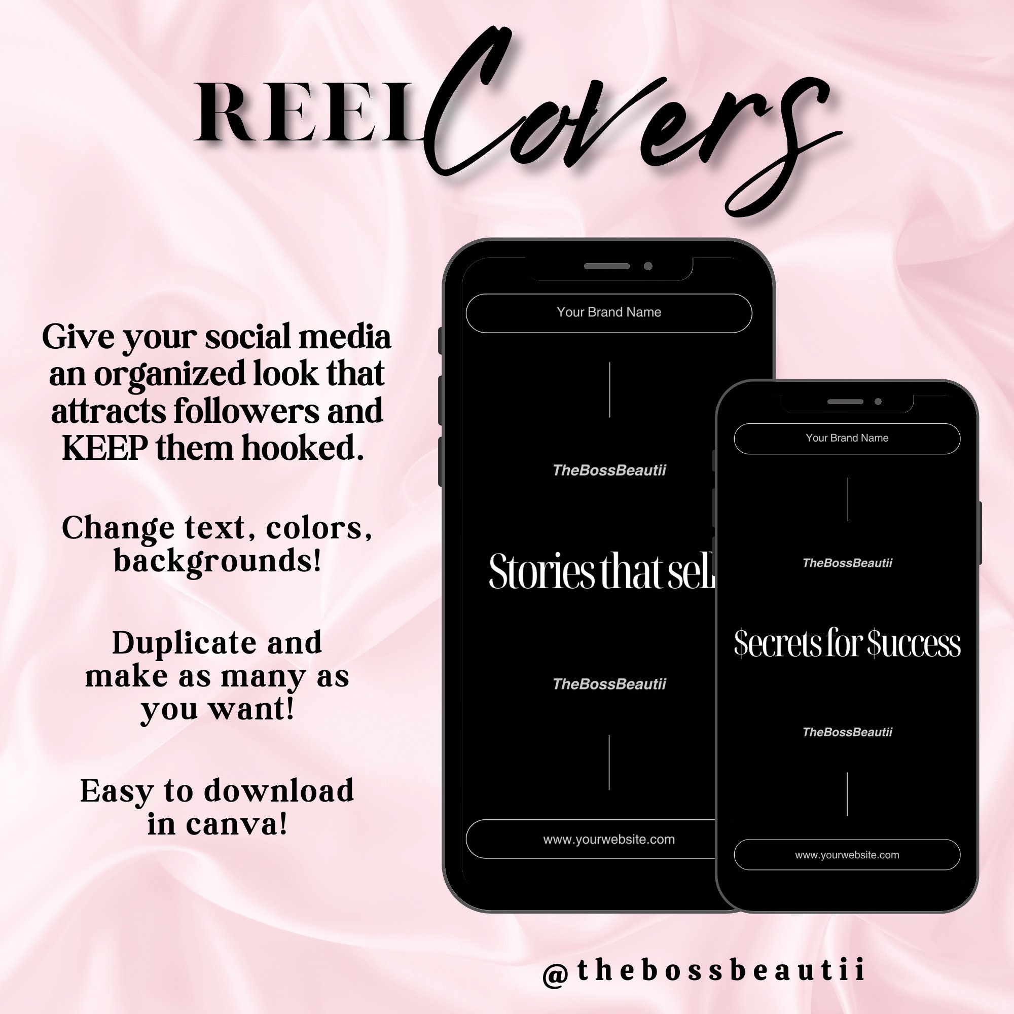 30 Reel Covers for Faceless Digital Marketing, Instagram Reel Covers ...