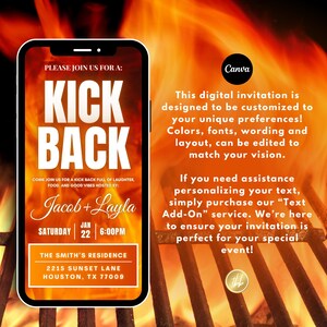 Kick Back Party Invitation, Digital Video Invite, Text Message Evite ...