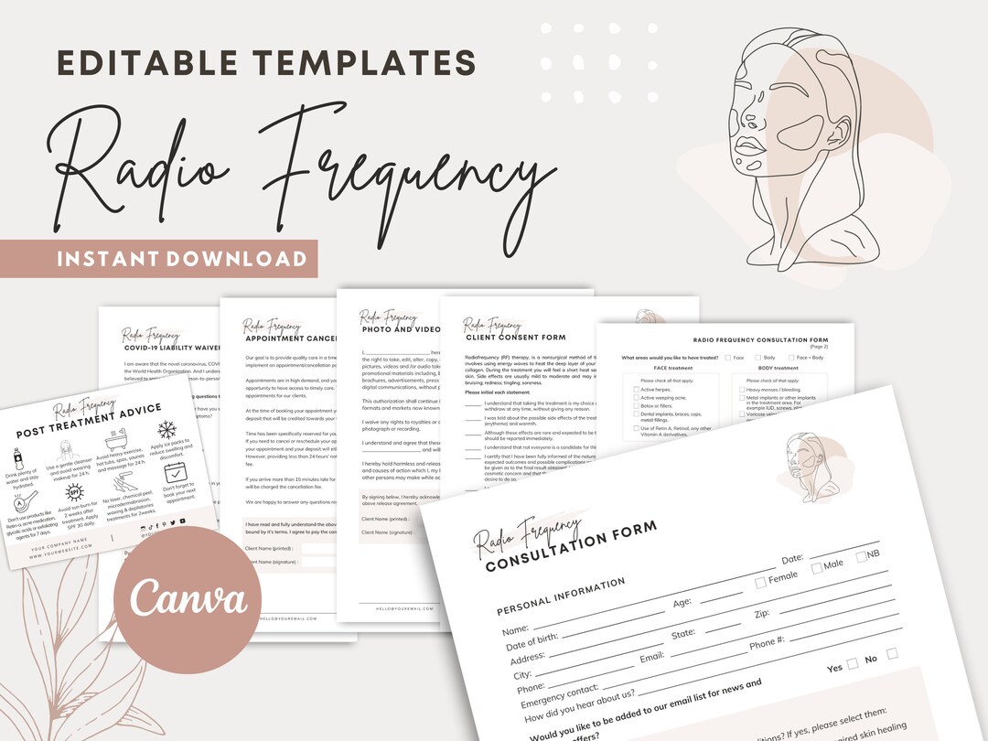 Radio Frequency Forms - Editable RF Skin Tightening Forms, Body ...
