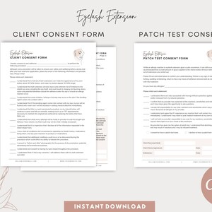 Eyelash Extension Forms Editable Lash Consent Template Lash - Etsy