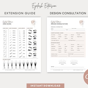Eyelash Extension Forms - Editable Lash Consent Template, Lash Tech ...