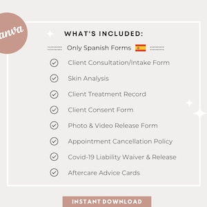 SPANISH (ESPAÑOL) - Facial Treatment Forms - Editable Esthetician ...