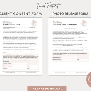 Facial Treatment Forms - Editable Esthetician Templates, Printable ...