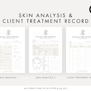 Facial Treatment Forms - Editable Esthetician Templates, Printable ...