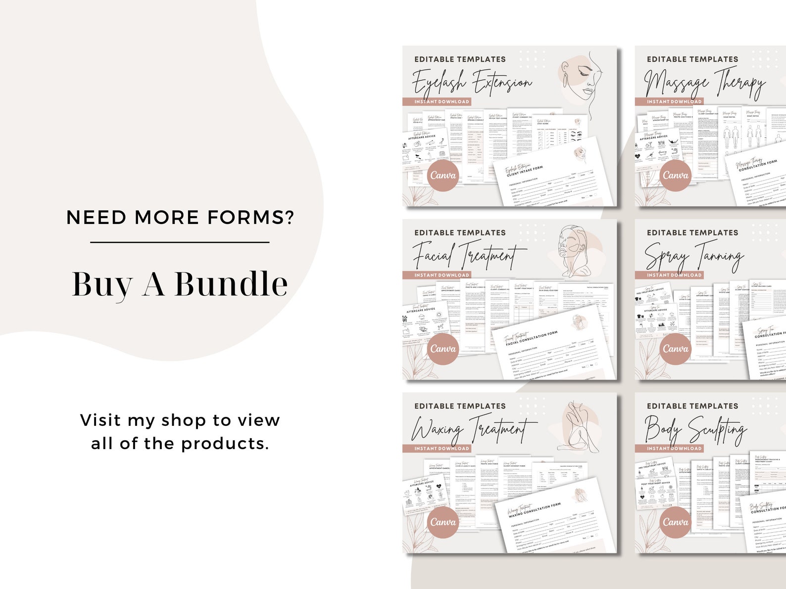 Facial Consultation Form Editable Esthetician Form Template, Skincare ...