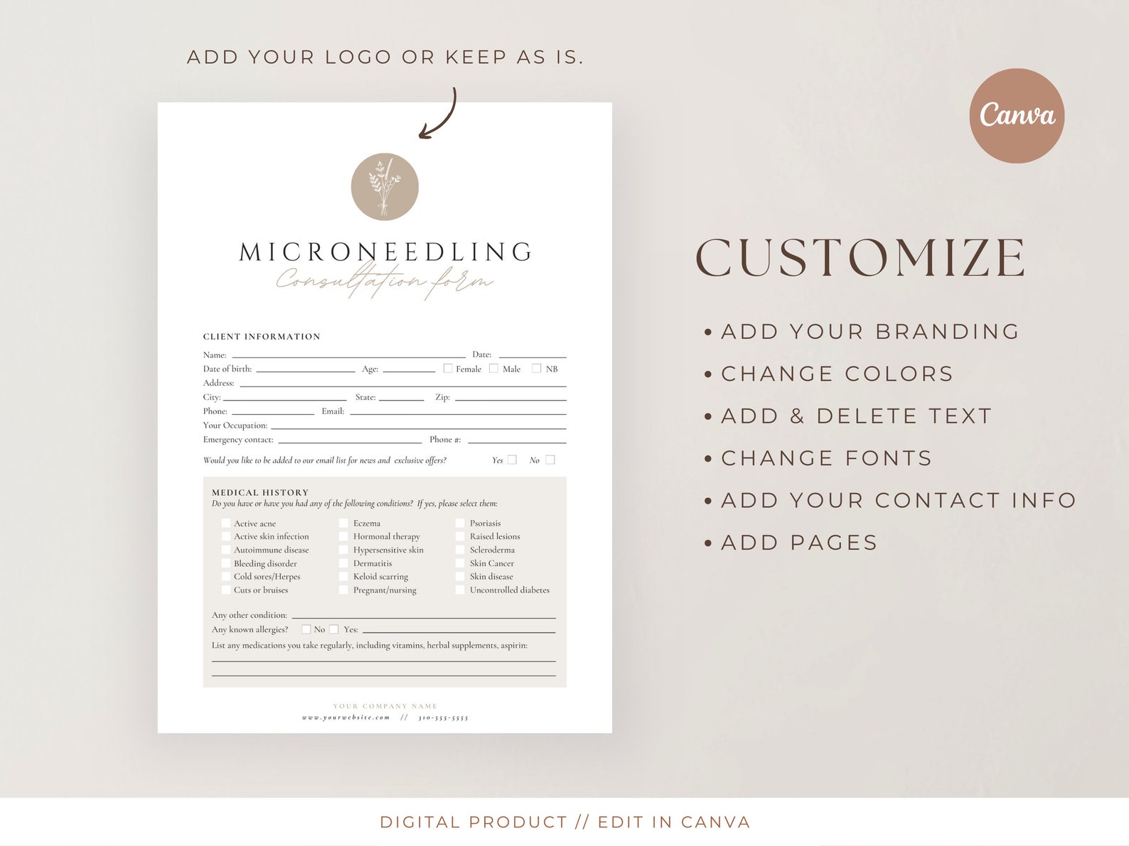 Microneedling Forms - Editable Microneedling Consent Templates ...