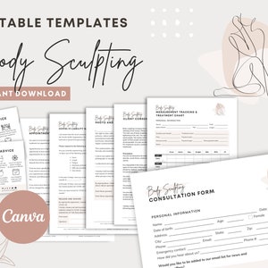 Body Sculpting Intake Forms Editable Body Contouring - Etsy