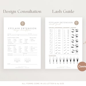 Eyelash Extension Forms - Editable Lash Consent Templates, Lash Tech ...