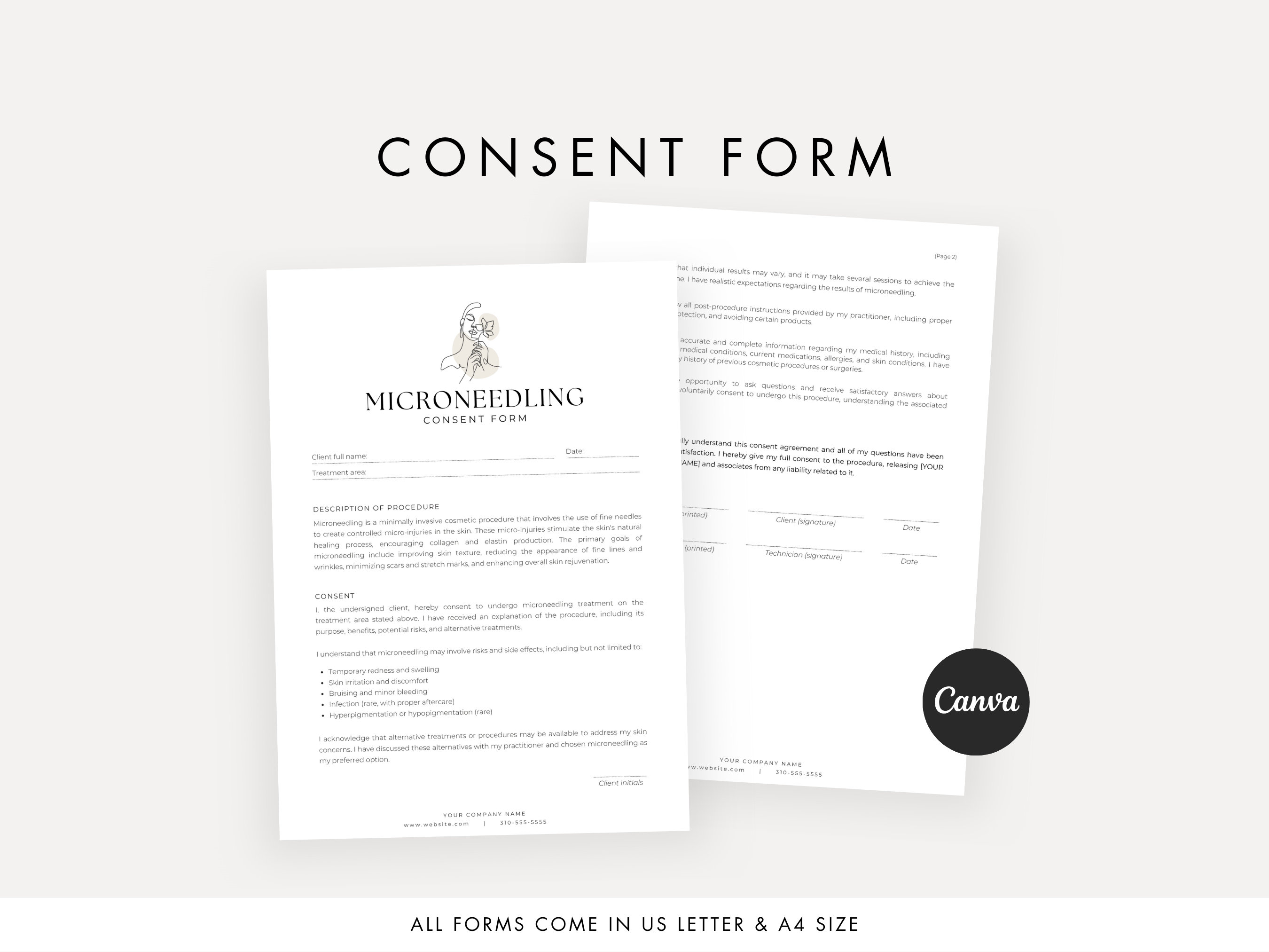 Microneedling Forms - Editable Microneedling Consent Templates ...