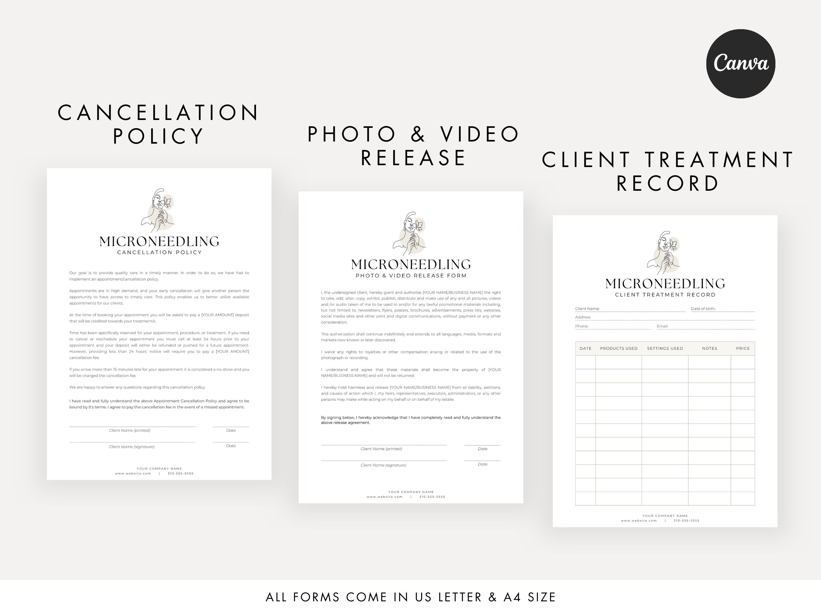 Microneedling Forms - Editable Microneedling Consent Templates ...