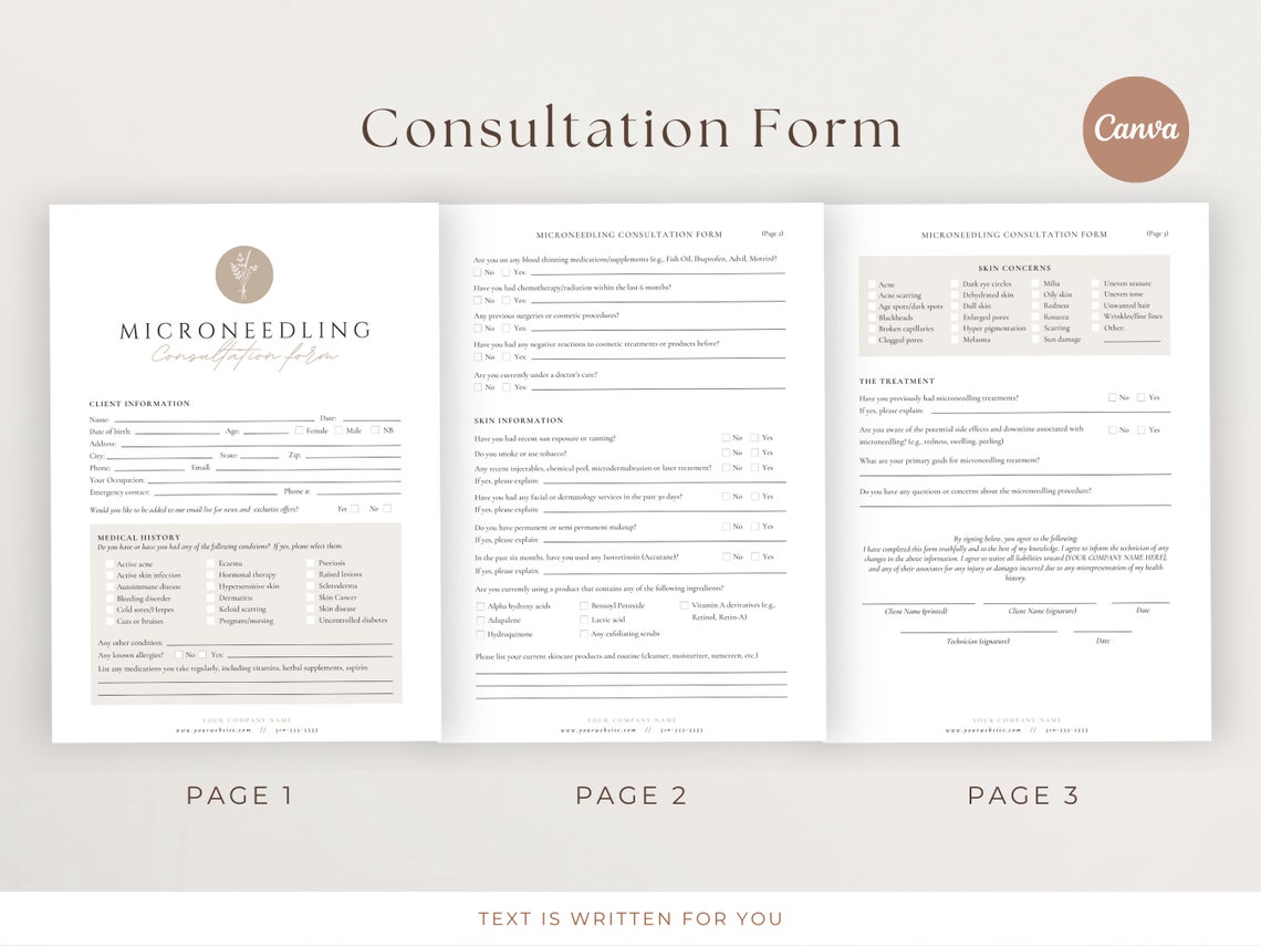 Microneedling Forms - Editable Microneedling Consent Templates ...