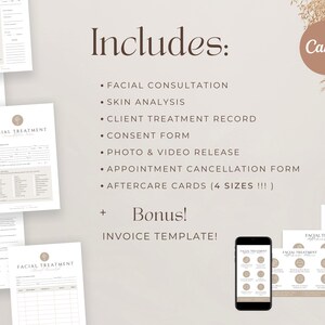 Facial Treatment Forms - Editable Esthetician Templates, Printable ...