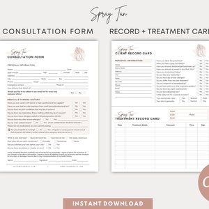 Spray Tan Forms - Editable Spray Tan Templates, Spray Tanning ...