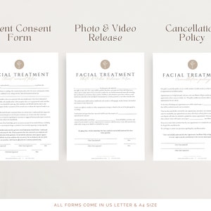 Facial Treatment Forms - Editable Esthetician Templates, Printable ...