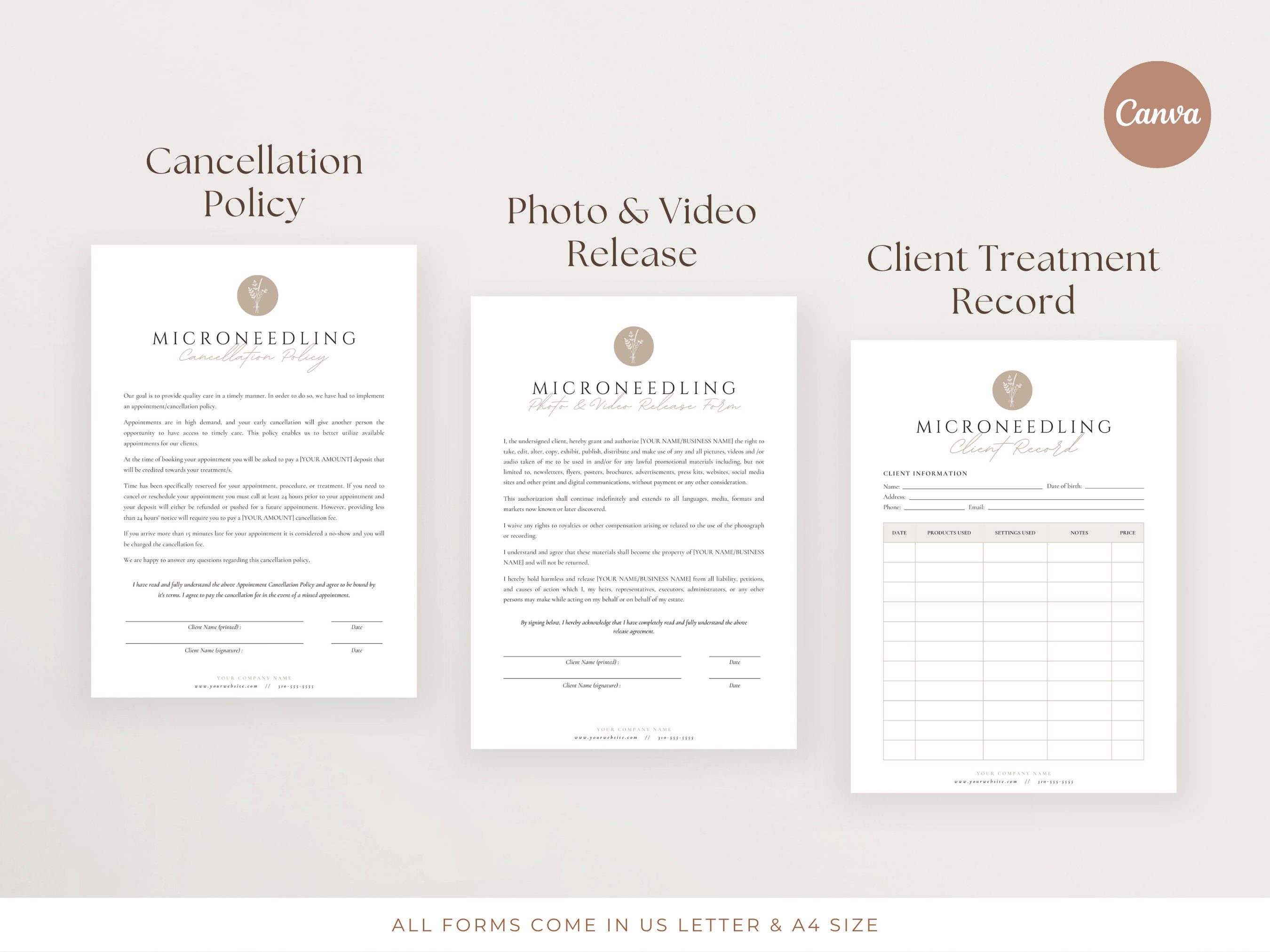 Microneedling Forms - Editable Microneedling Consent Templates ...