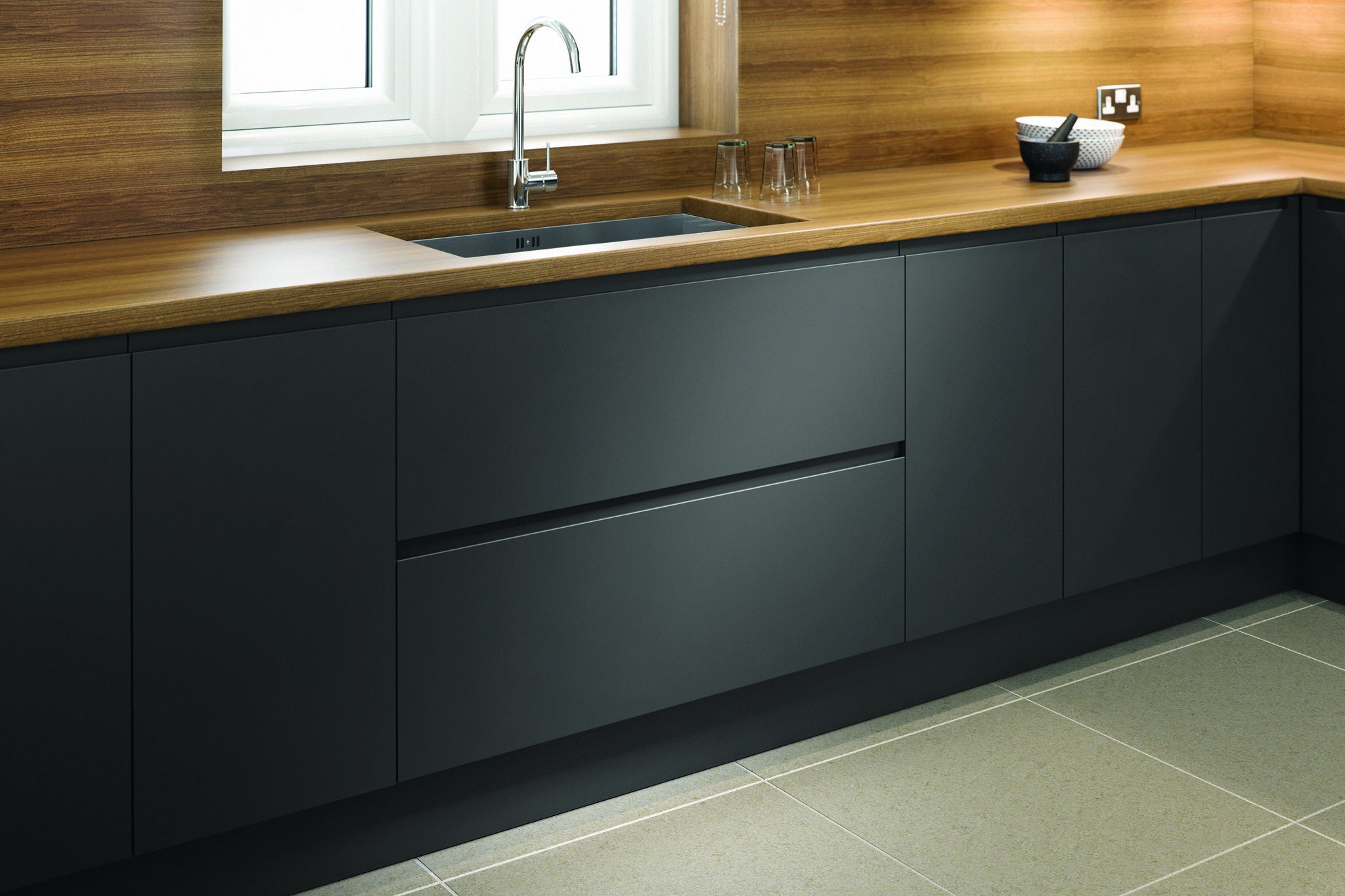 Lucente Gloss Anthracite Handleless Kitchen OFFER - Etsy UK
