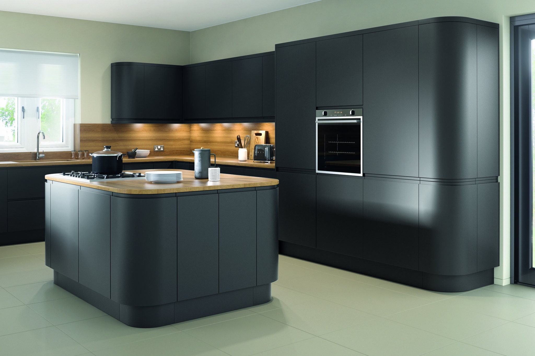 Lucente Gloss Anthracite Handleless Kitchen OFFER - Etsy UK