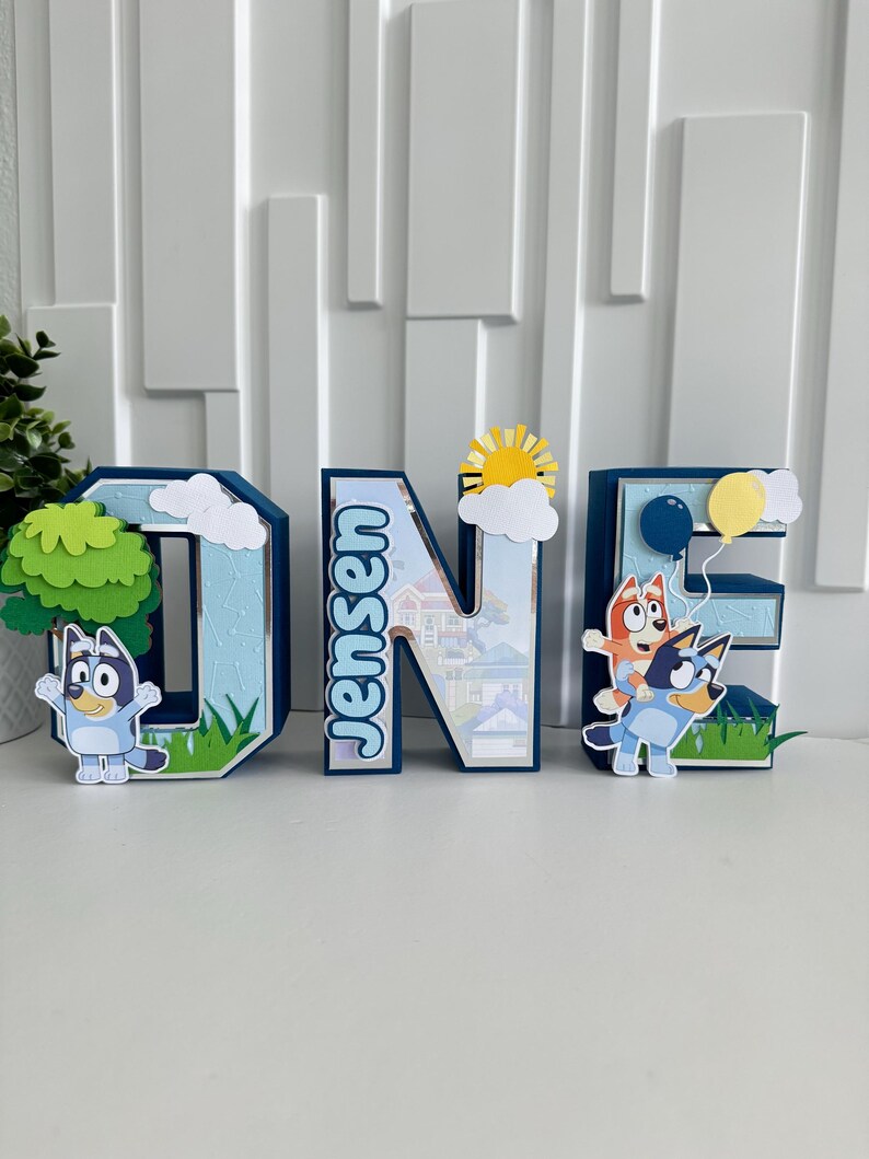 Bluey 3D Letter/ Bluey Brithday/ Bluey Decor - Etsy