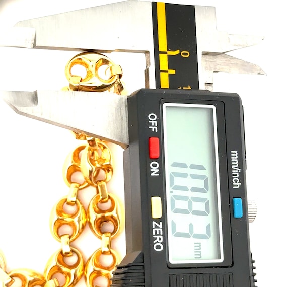 14K Solid Yellow Gold Puffed Gucci Style Chain Neckla… - Gem