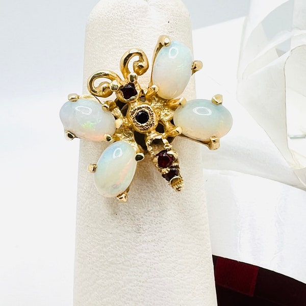 Butterfly Opal Ring - Etsy
