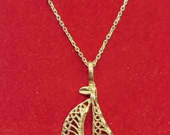 14k Solid Yellow Gold Merman Nautical Charm Fish Pendant - Etsy