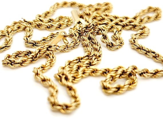 14K Yellow Gold Rope Chain 20 inches - Gem